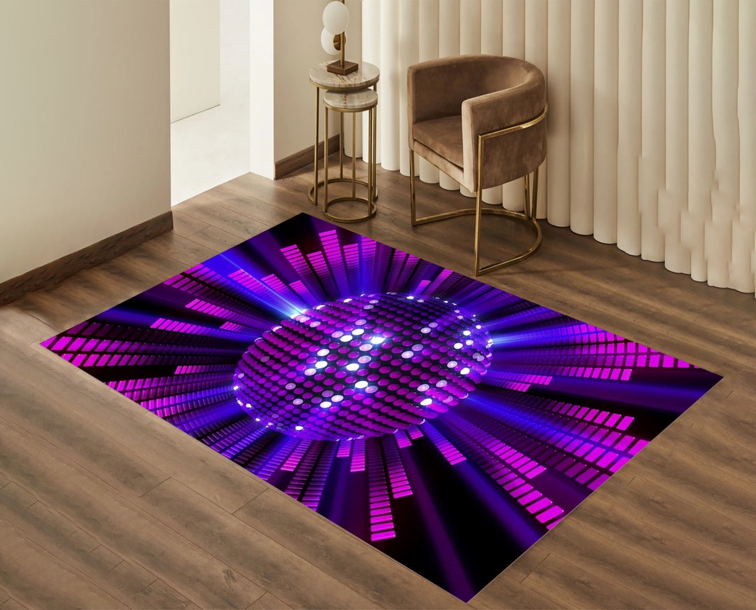 Disco Ball Rugs,disco Ball Neon Rugs,neon Rug,neon Rugs,for Living Room ...