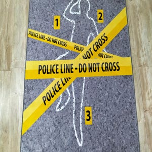 Crime Scene Rug, Police Line Rug, Do Not Cross Rug, Police Line Decor ...