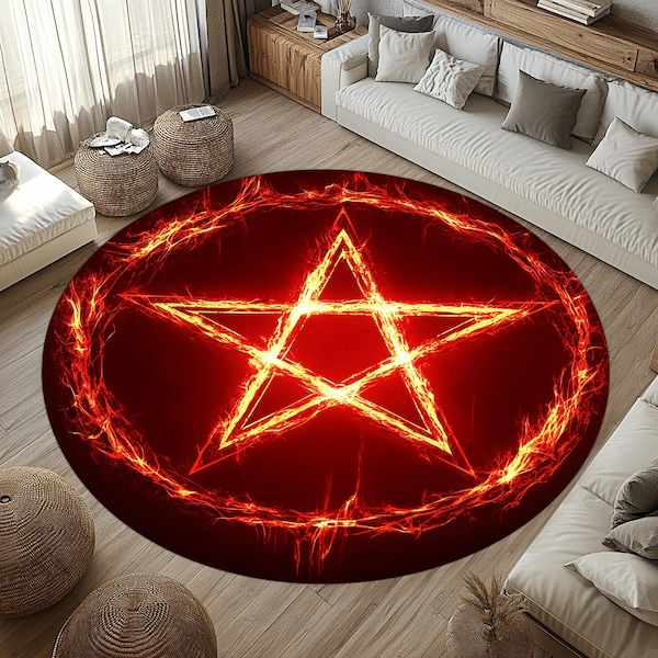 Pentacle Area Rug - Etsy