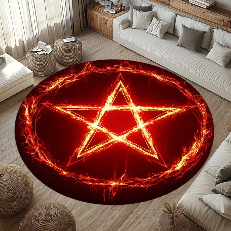 Pentagram Rug - Etsy