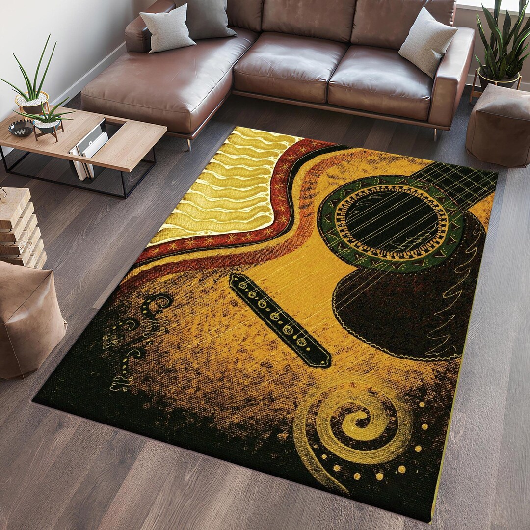 Guitar Rug,guitar Art Rugs,guitar Art Rug,area Rug,area Rugs,home Decor ...