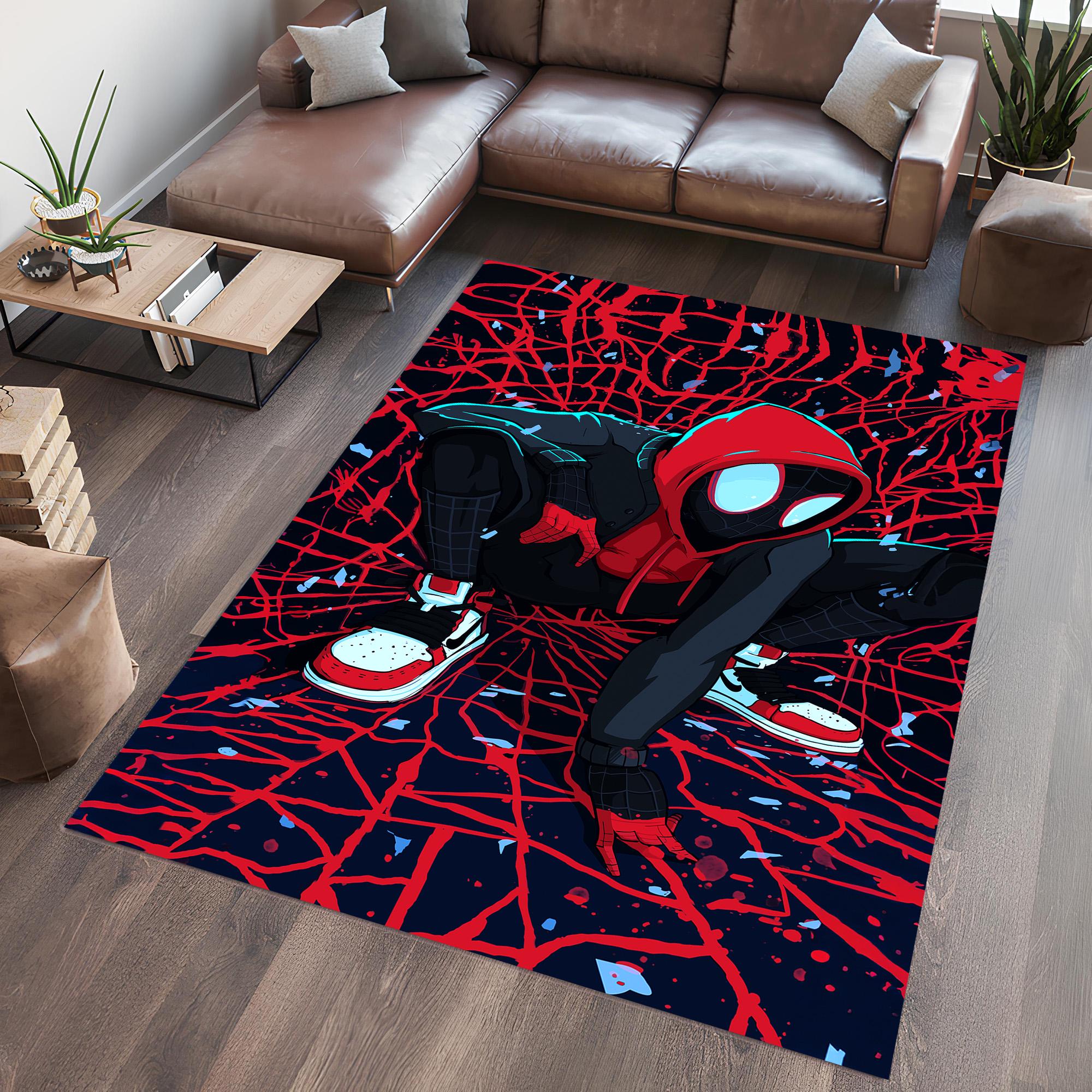 Spiderman Rug,black and Red Spiderman Rugs,for Living Room Rug ...