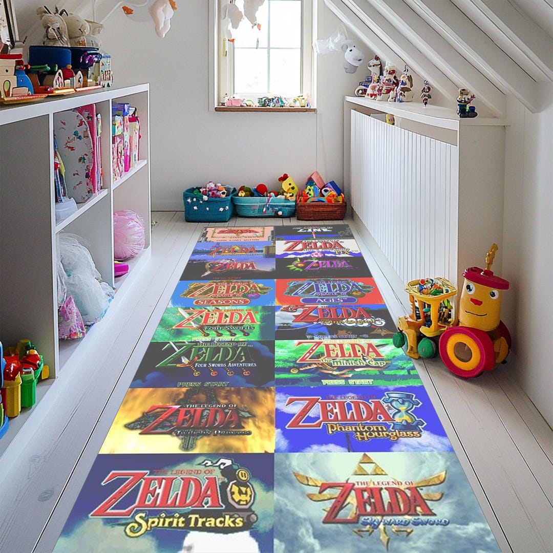 The Legend of Zelda Rug,zelda Runner, Gaming Runner, Zelda Symbol Rug ...