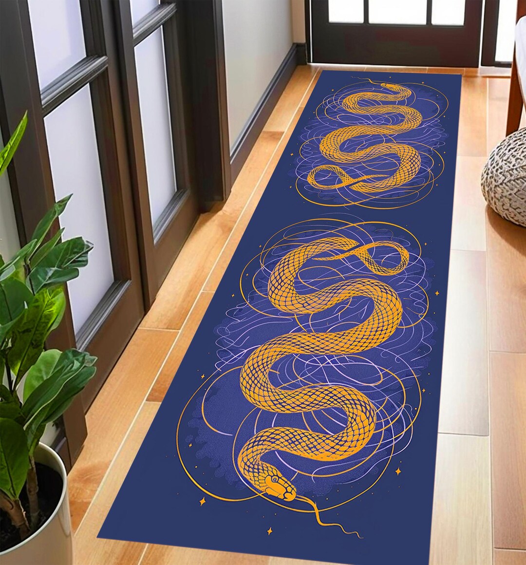Snake Design Runner, Snake Pattern Runner, Snake Rug, Snake Runner ...