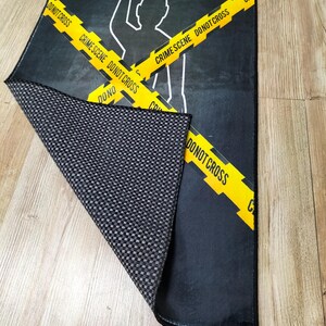 Crime Scene Rug, Police Line Rug, Do Not Cross Rug, Police Line Decor ...