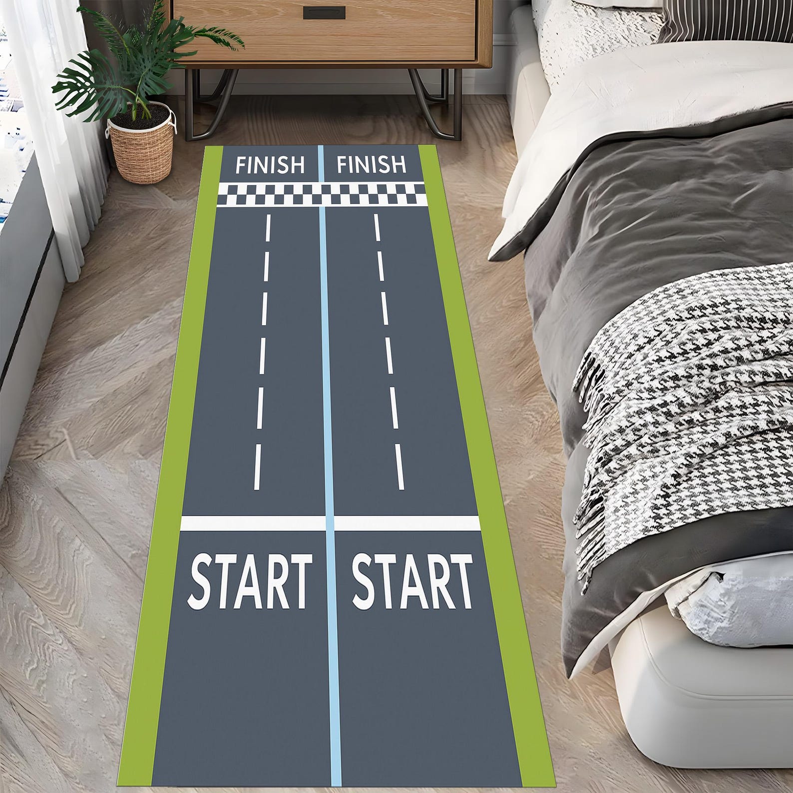 Race Track Play Mat: Kids Room Racing Carpet Runner - Etsy