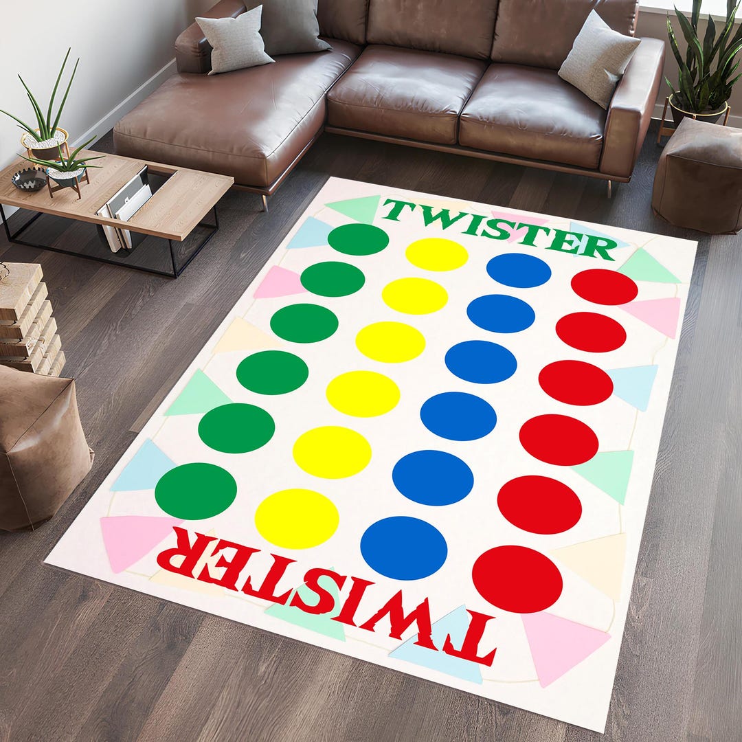 Twister Rug, Twister Rugs, Game Room Rug,game Room Rugs,family Game Rug ...