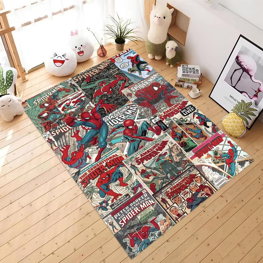 Spiderman Comic Rug, Spiderman Magazine Cover Rug, Spider-man Rug,comic ...