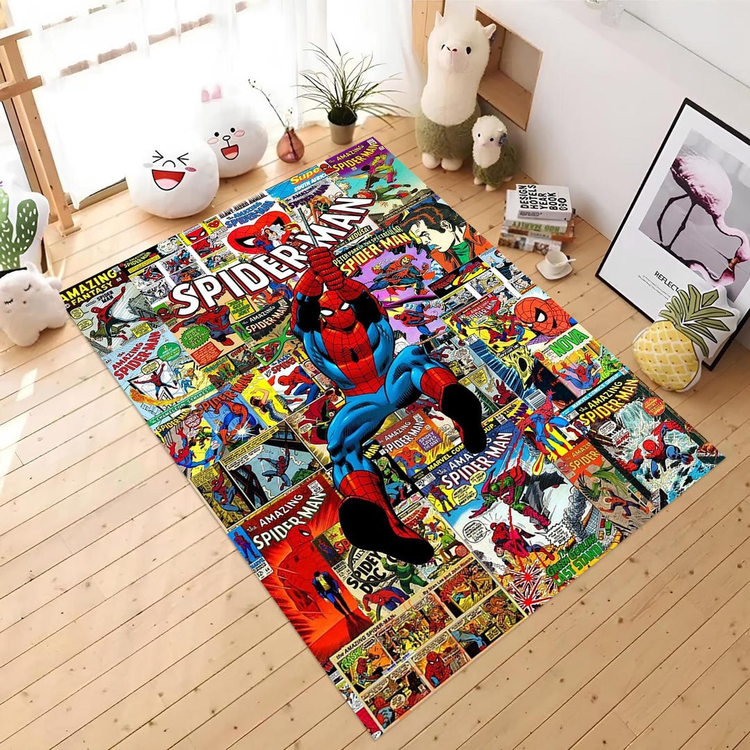 Spider-man Rug, Spiderman Comic Rug, Spiderman Magazine Cover Rug ...