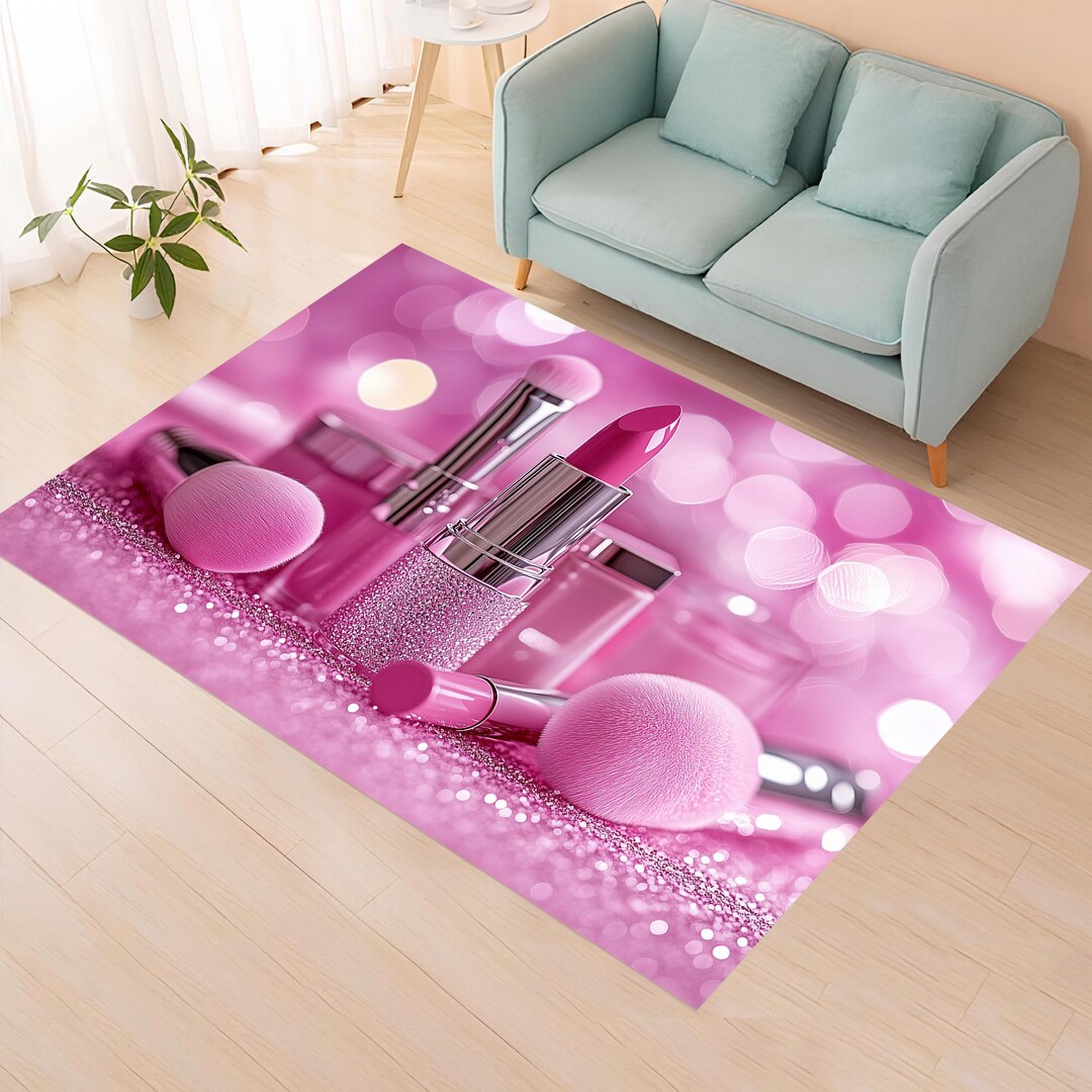 Lipstick Rug Lipstick Pattern Rug,pink Makeuplipstick Design Rug,makeup ...