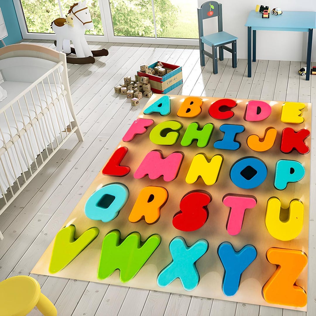 ABC Rug, Alphabet Nursery Rug,alphabet Decor Rugalphabet Rug ...