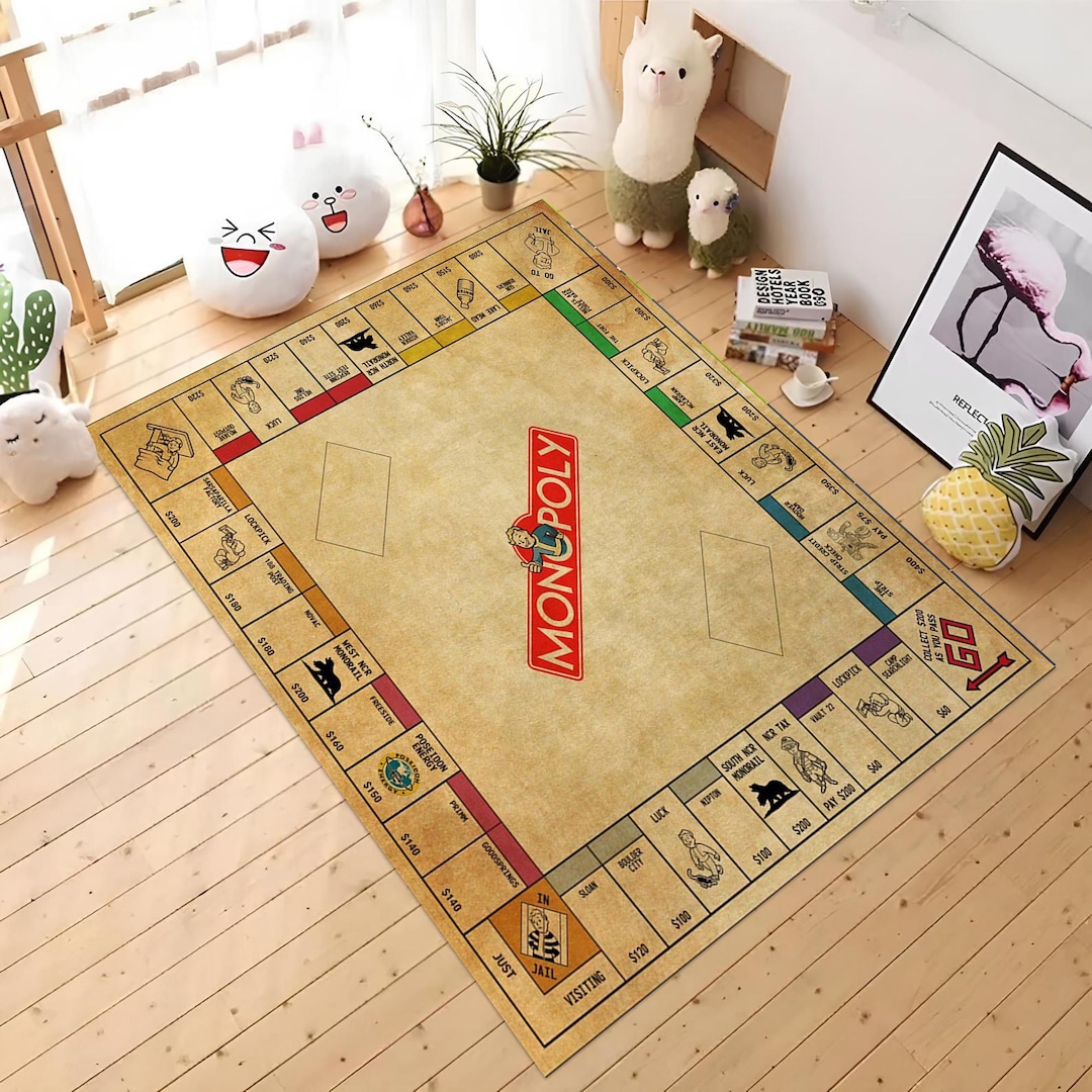 Monopoly Rug,kids Room Rugboard Game Rug,monopoly,boy Room Rug,for Kids ...