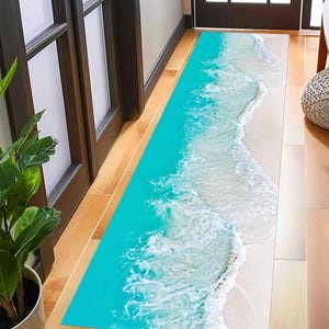 Runner Beach Art Rug,beach Picture Rug,beach Rug,beach Gift for Her&him ...