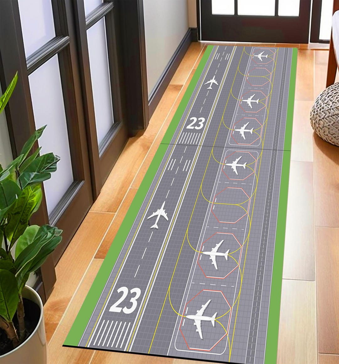 Runner Plane Rug,runway Rug,track Rug,aircraft Rug,aviation Rug,airport ...