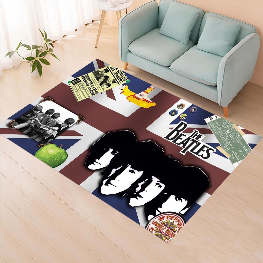 Beatles Decor, Music Band Rugthe Beatles Rug, 1970s 1980s Pop, Gift for ...