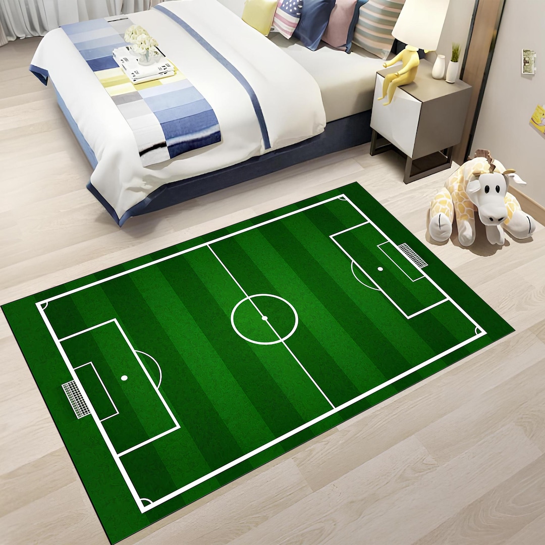 Green Soccer Field Rug,soccer Rug,soccer Rugs,football Rug,football ...