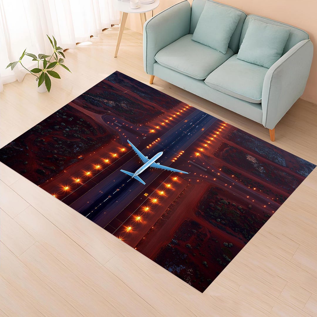 Airplane Rug, Gift for a Pilot, Western Look Rug, Popular Rug, Area Rug ...