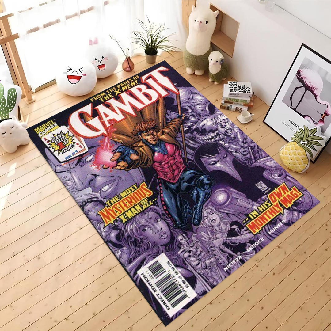 Gambit Rug: Retro X-men Comic Book Cover Rug - Etsy