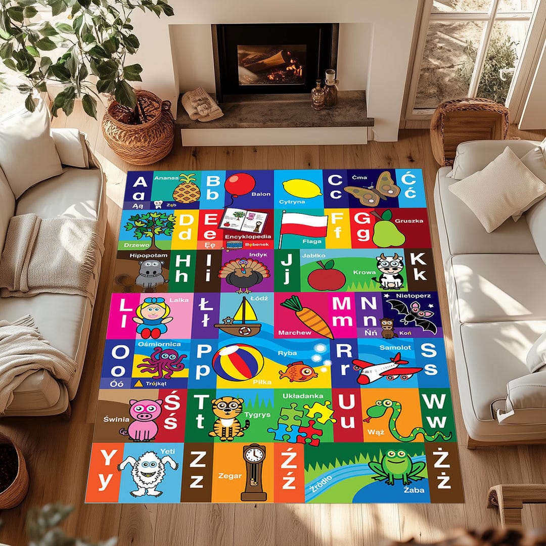 Fun Interactive Preschool Classroom Carpetlearning Children's Room ...