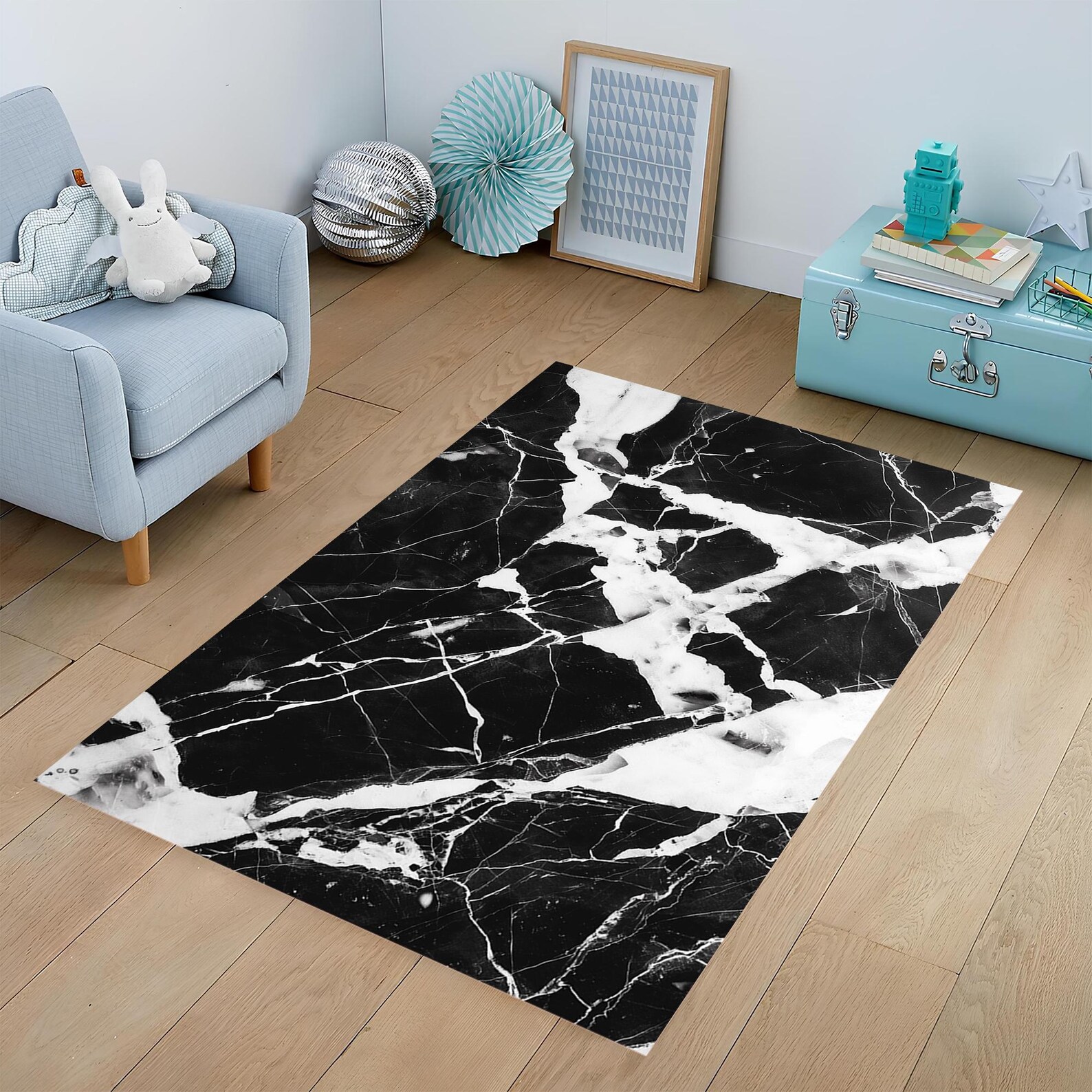 White Black Marble Rug, White Black Marble Rugs, White Black Marble ...