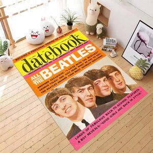 The Beatles, Beatles Magazine Cover Rug, Beatles Art Rug, Beatles Fan ...