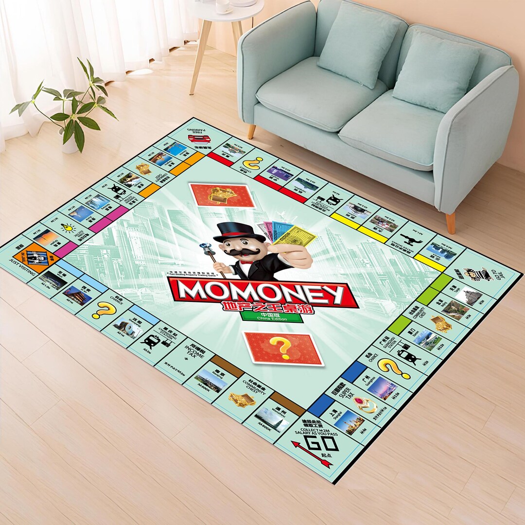 Board Game Rug,monopoly Rug, Monopoly, Entertainment Rug, Game Rug ...