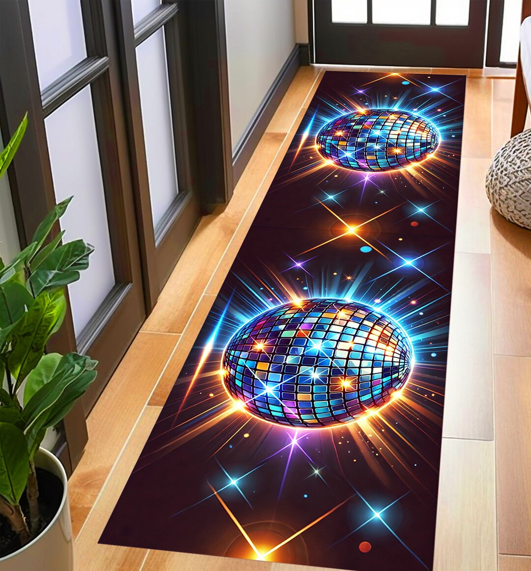 Runner Disco Ball Rugs,runner Disco Ball Neon Rugs,neon Rug,neon Rugs ...