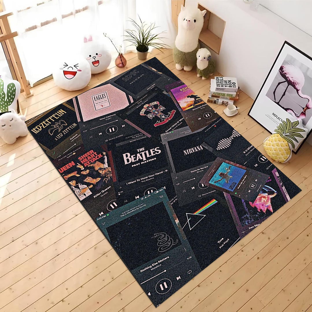 80s Music Groups, Tapes Rugbeatles Rug, Home Decor, Rock Band Theme ...