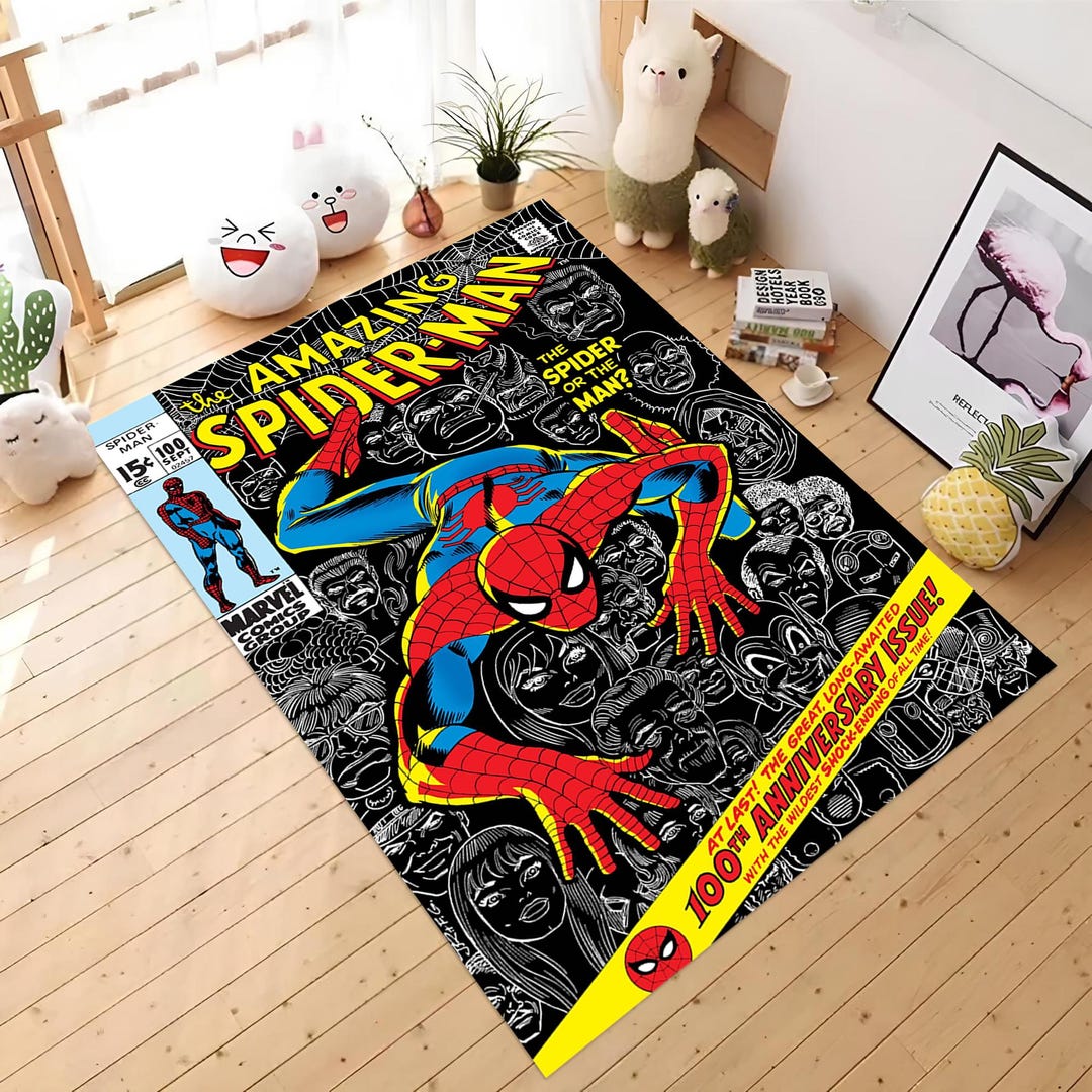 Spider-man Rug, Spiderman Comic Rug, Spiderman Magazine Cover Rug ...