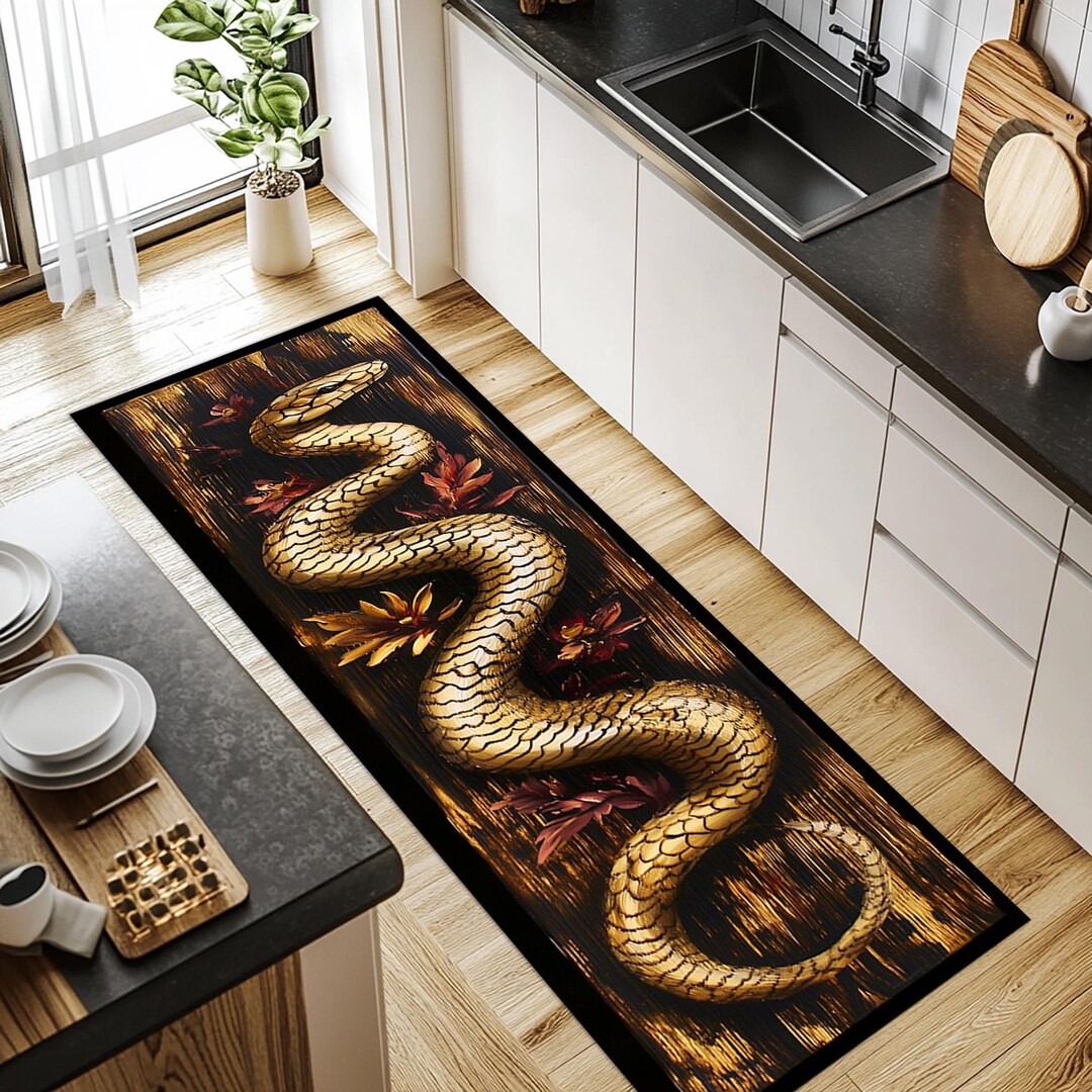 Snake Design Runner, Snake Pattern Runner, Snake Rug, Snake Runner ...