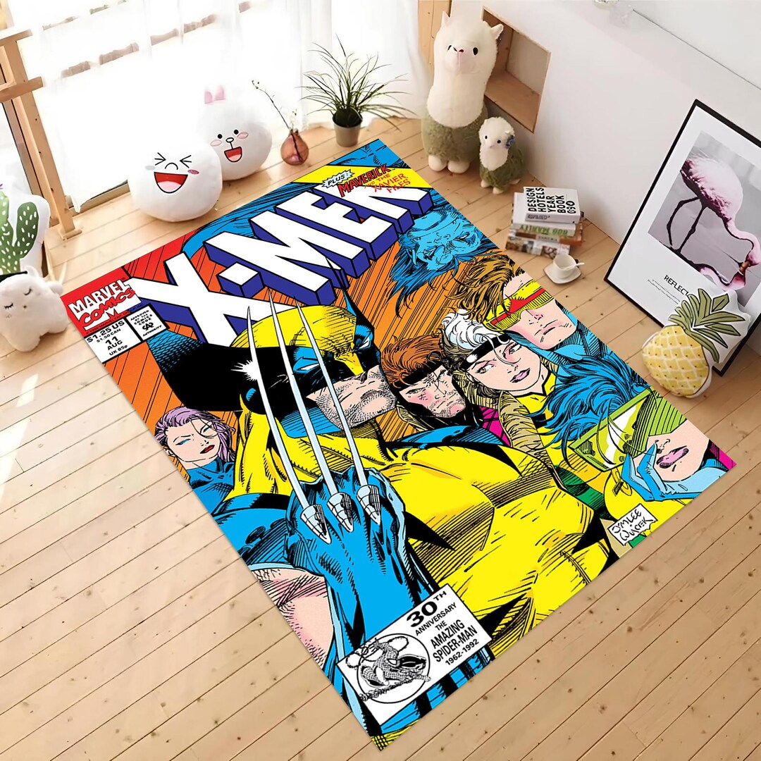 X-men Comic Book Cover Rug: Retro Cartoon Carpet - Etsy