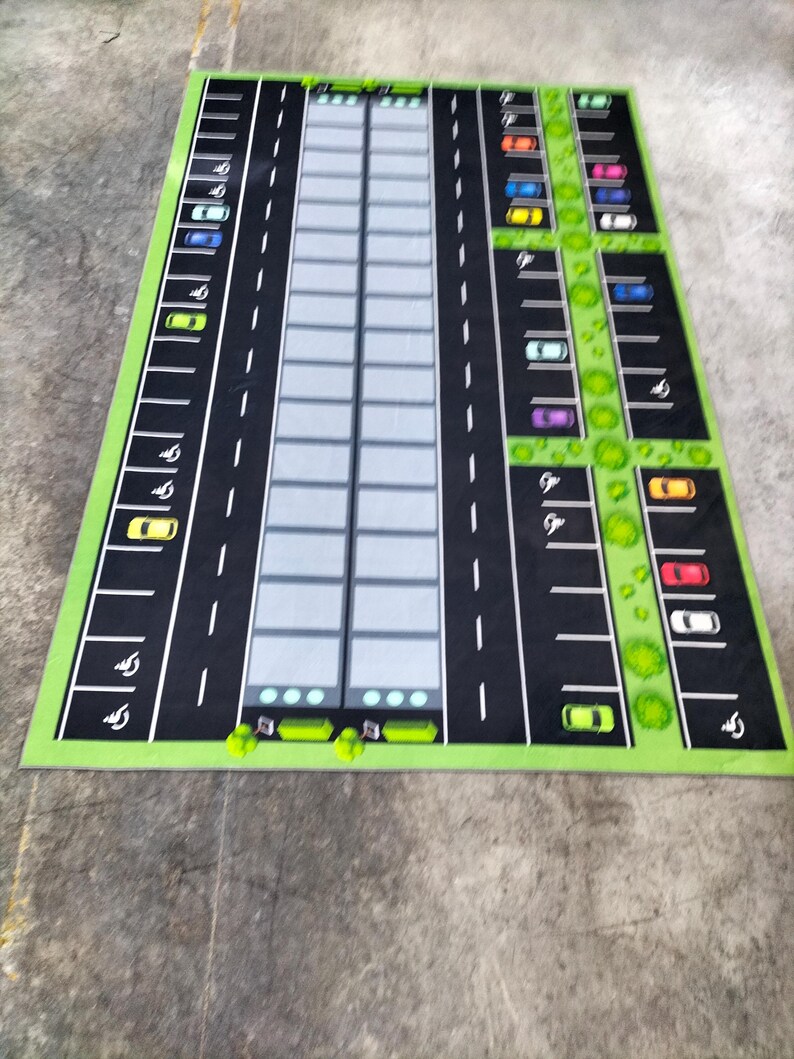 Parking Lot Play Rug: Kids Room Activity Mat - Etsy
