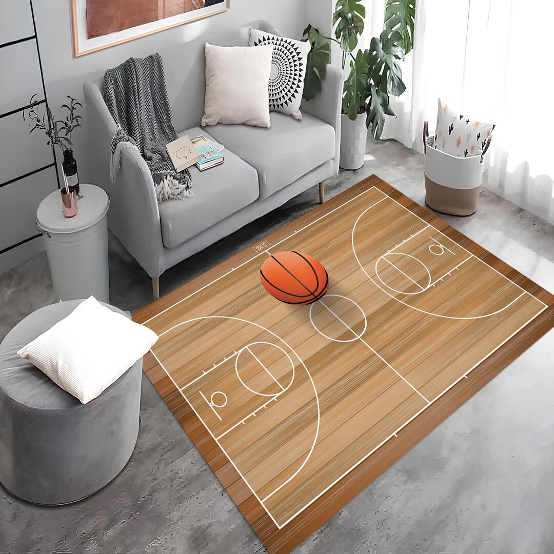 Gaming Room Art,nba Rug, Basketball Mat, Game Carpet, Ball Runner ...