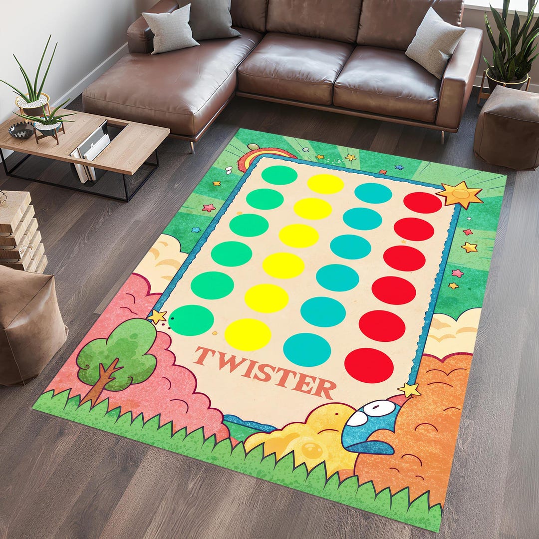 Twister Rug, Twister Rugs, Game Room Rug,game Room Rugs,family Game Rug ...