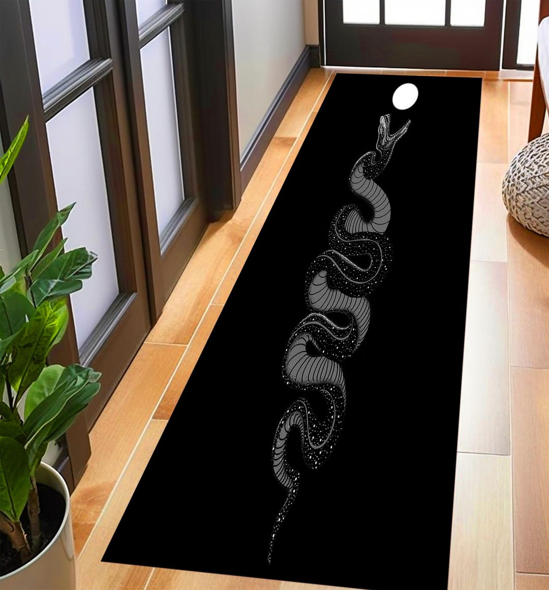 Moon Snake Rug, Snake Design Runner,snake Pattern Runner, Snake Rug ...