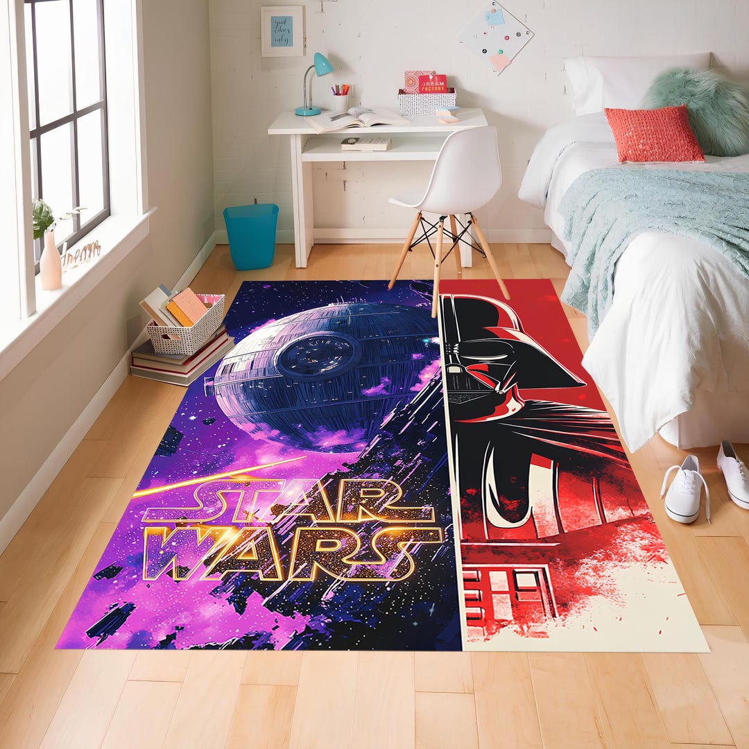 Star Wars Rug, Starwars Rug, Kids Room Rug, Area Rug, Boy Room Rug, Fan ...