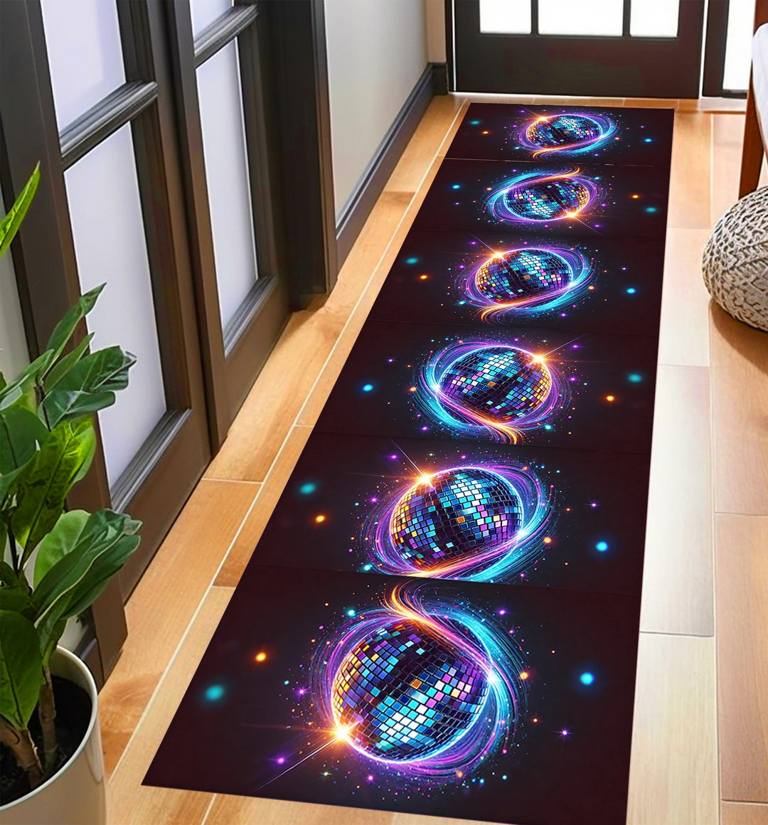 Runner Disco Ball Rugs,runner Disco Ball Neon Rugs,neon Rug,neon Rugs ...