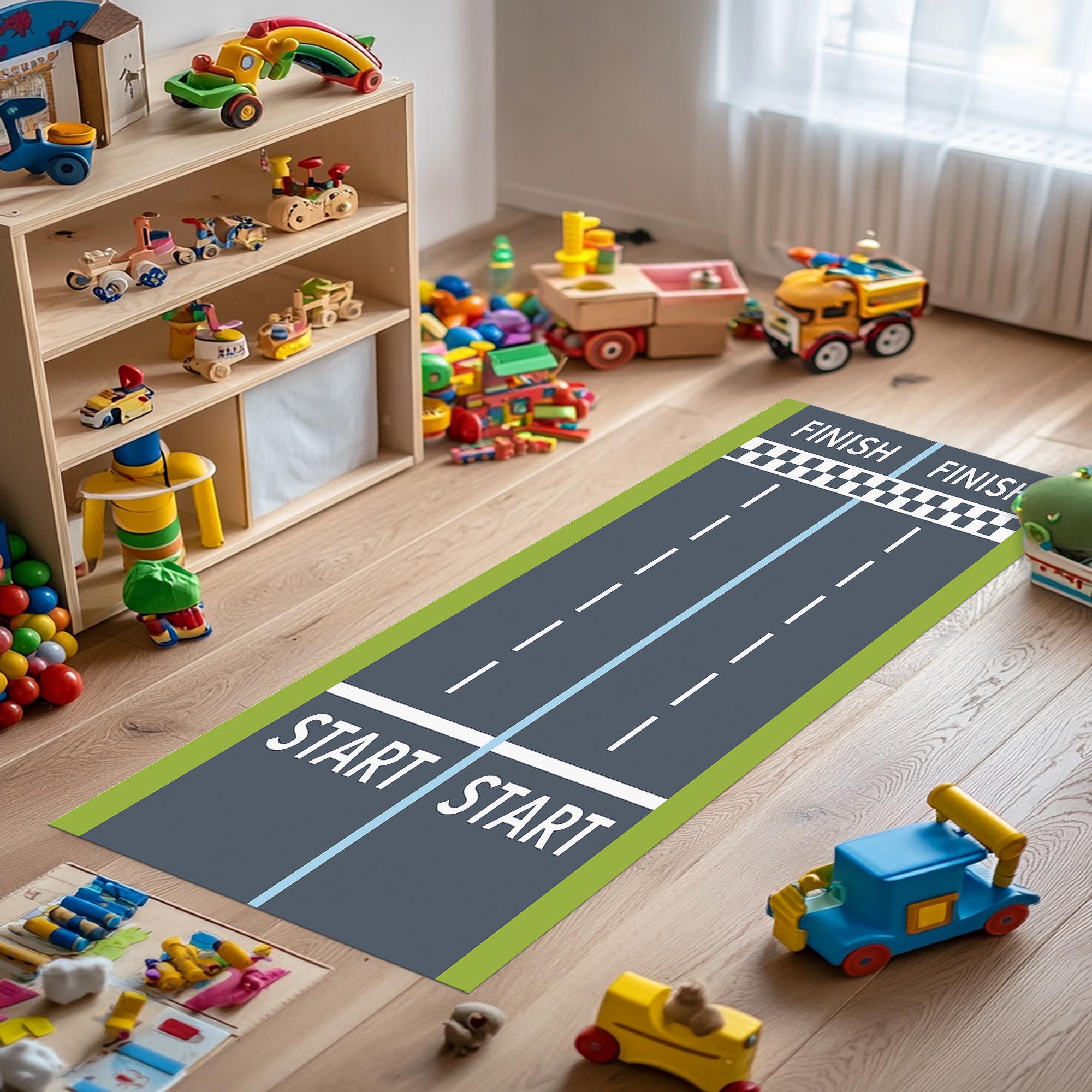 Race Track Play Mat: Kids Room Racing Carpet Runner - Etsy