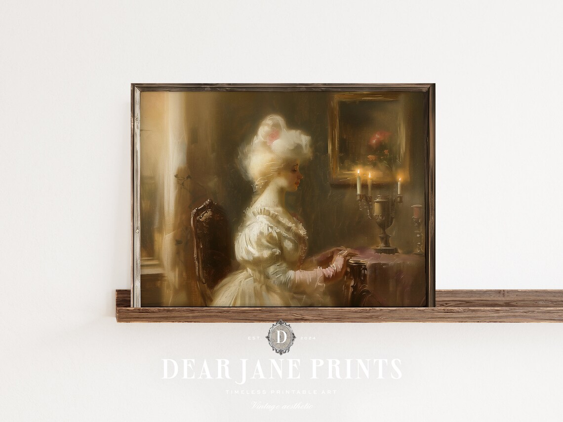 Decadent Young Woman | Wall Art Painting | 19th Century Woman Portrait ...