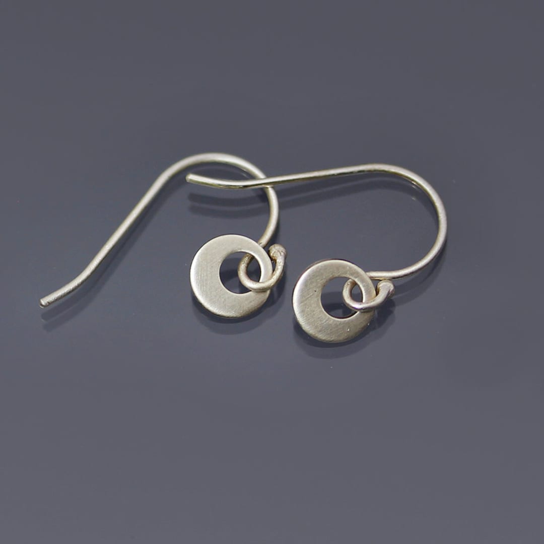 Tiny Sterling Silver Loop Earrings - Etsy