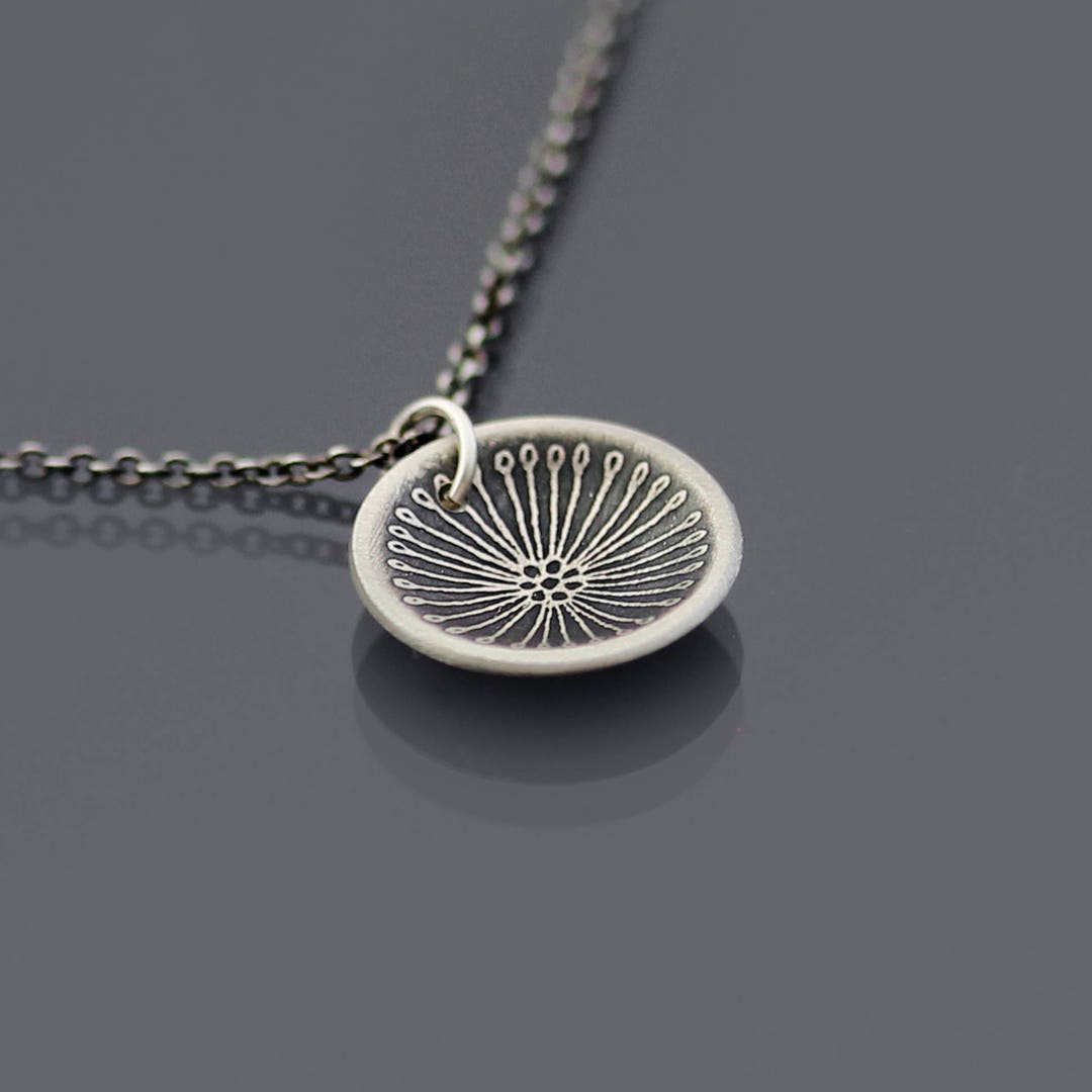 Tiny Sterling Silver Seed Pod Necklace - Etsy