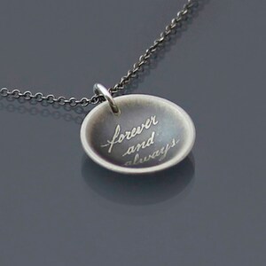 Sterling Silver Forever and Always Necklace - Etsy