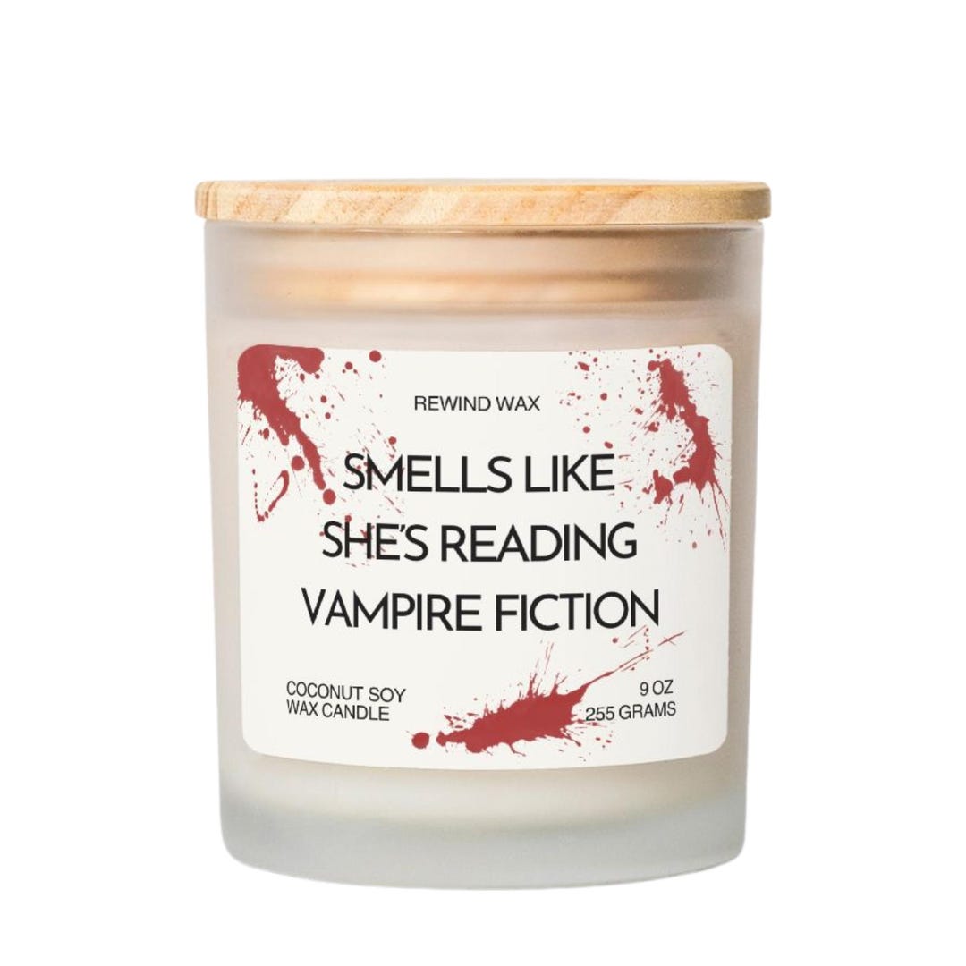 Vampire Fan Fiction, Candle for Reader, Bookish, Vampire Fan Gift ...