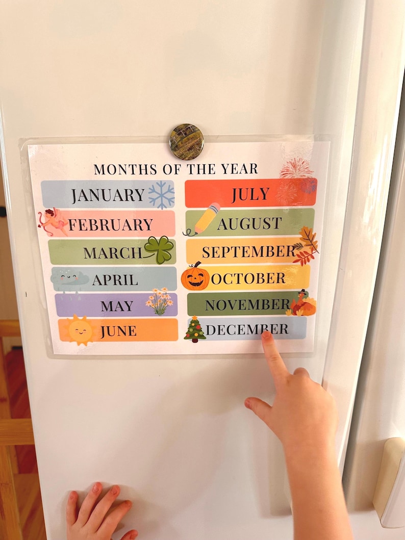 Months of the Year Poster Printable - Etsy