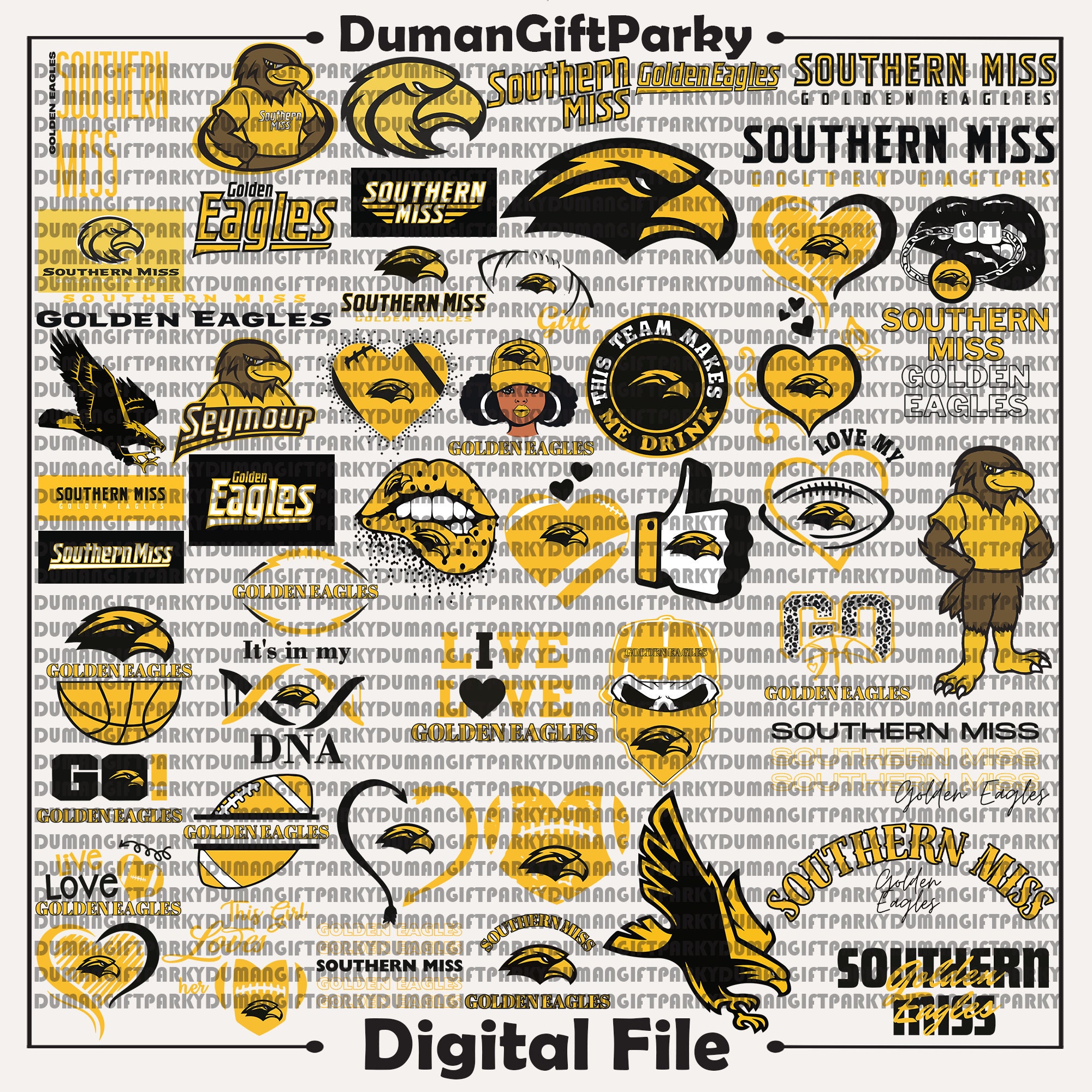 50 Southern Miss University SVG Bundle, Golden Eagles SVG, Athletics ...