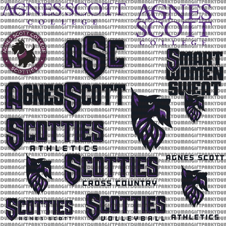 Agnes Scott College SVG, Scotties SVG, Volleyball, Cricut, Layered File ...