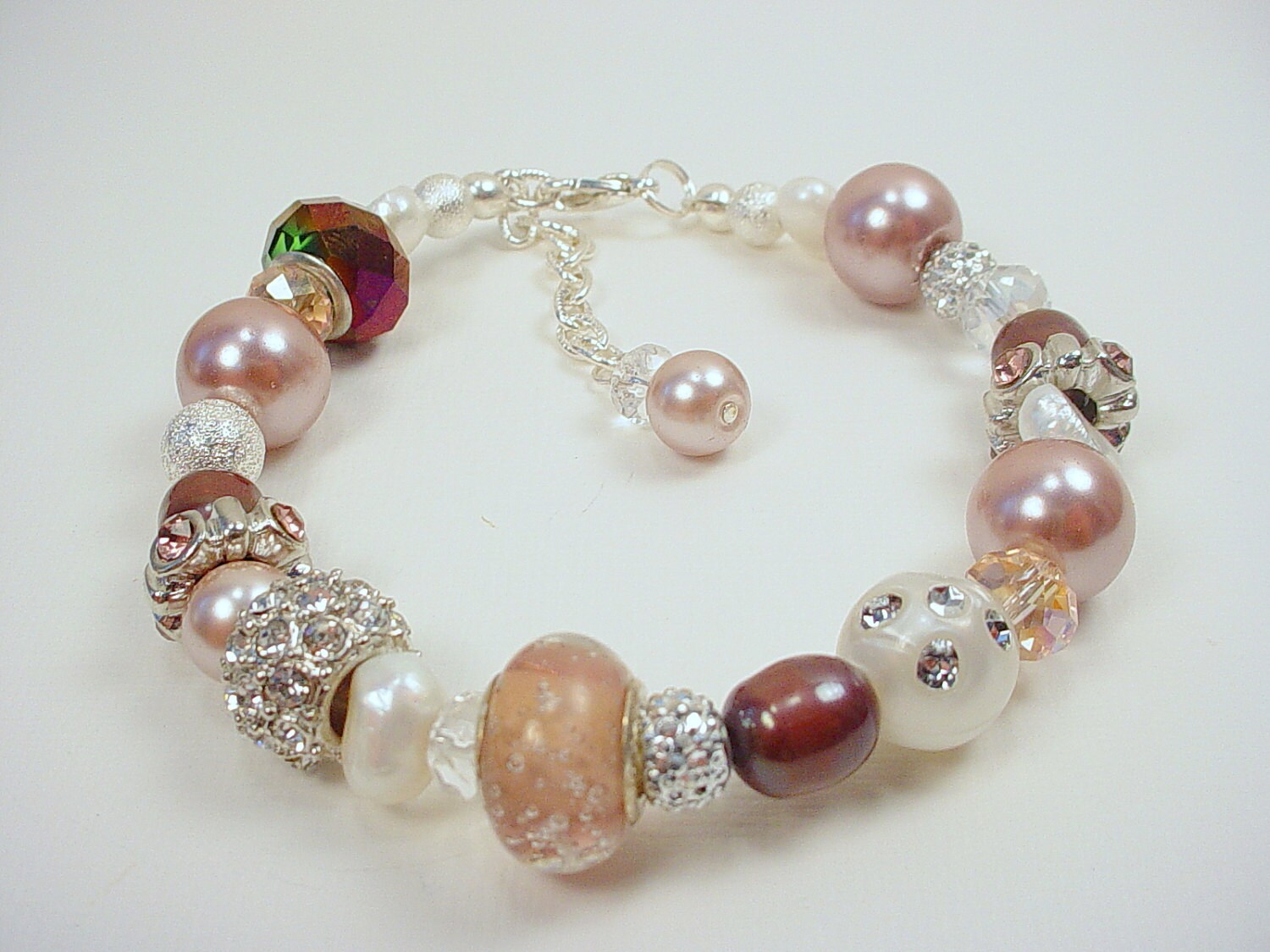 2 Bracelets in Pantone Color Theme Lilac Grey With Large Hole, Lamp ...