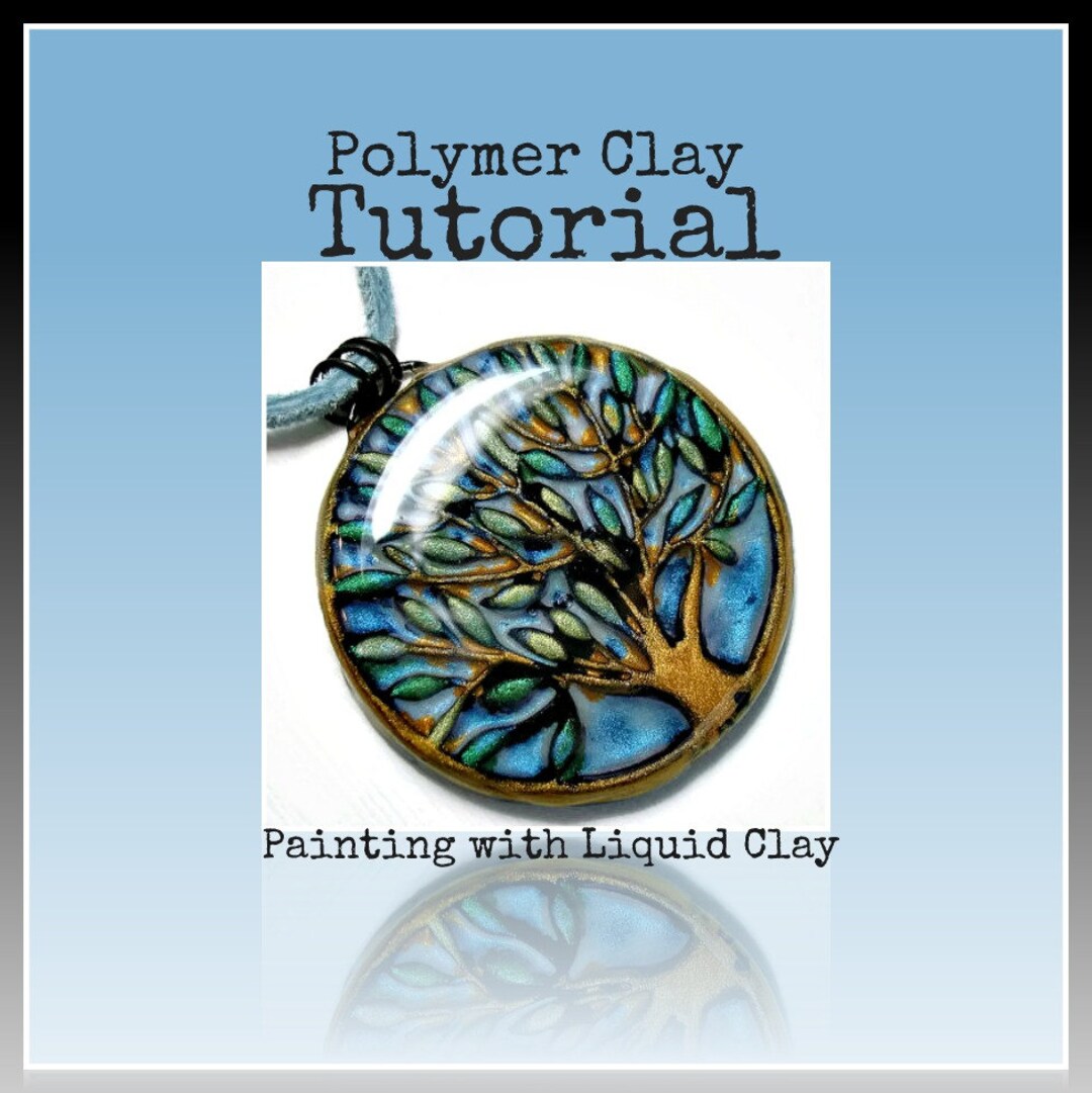 How to Paint With Liquid Polymer Clay Pendant Tutorial- Easy Jewelry ...