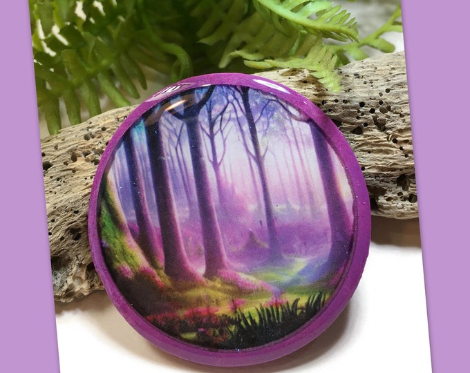 Fantasy Avatar Trees Polymer Clay Round Necklace Pendant Bead ...