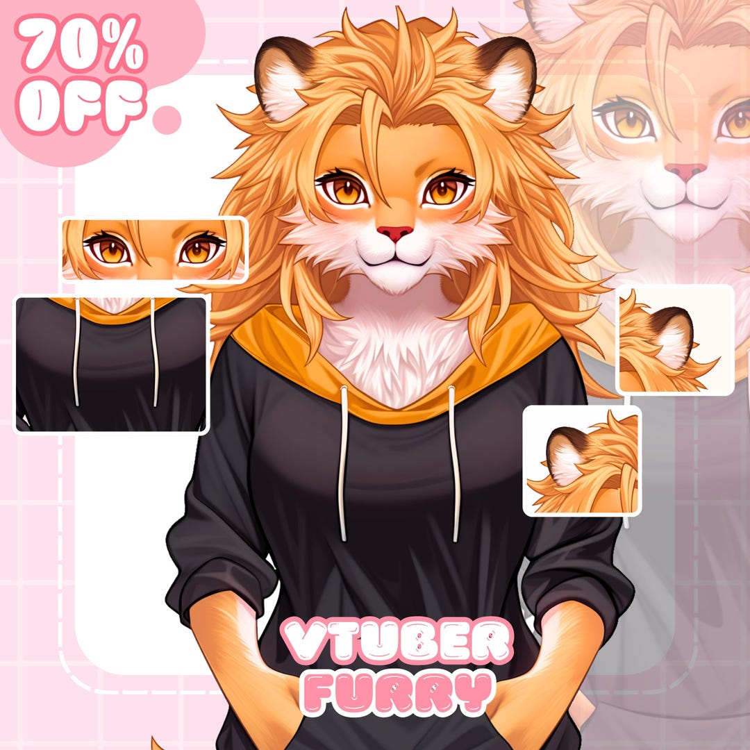 Custom Live2d Furry Vtuber Model: Live2d Avatar Design & Rigging - Etsy